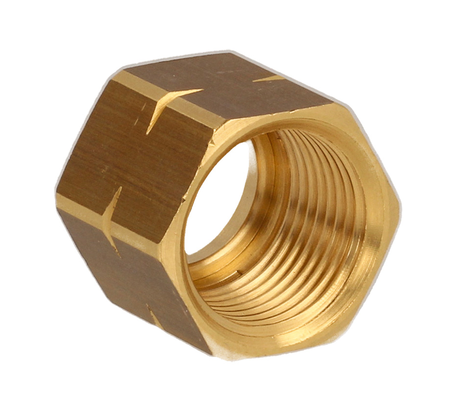 Überwurfmuttern EN 1256 / EN 560 / DIN 8542 | G 3/8" LH | - | Messing ...